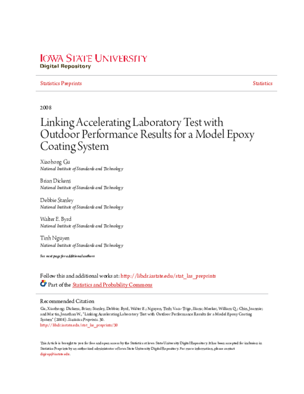 (PDF) Linking Accelerated Laboratory Test with Outdoor Performance ...