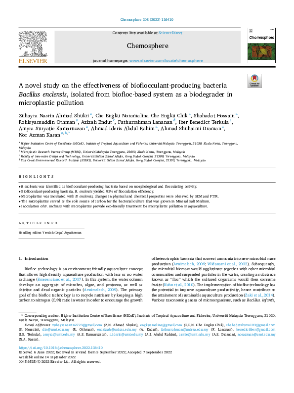(PDF) A novel study on the effectiveness of bioflocculant-producing ...