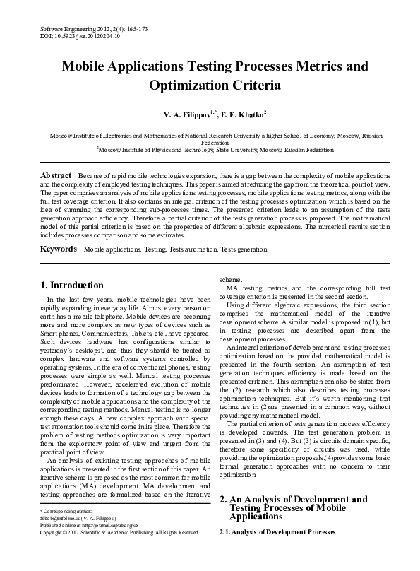 (PDF) Design criteria and software metrics for efficient and effective ...