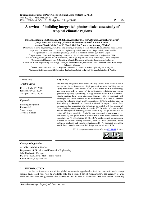 (PDF) A review of building integrated photovoltaic: case study of ...