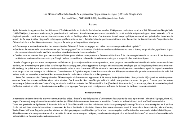 (PDF) Les Éléments d’Euclide dans le De expetendis et fugiendis rebus ...