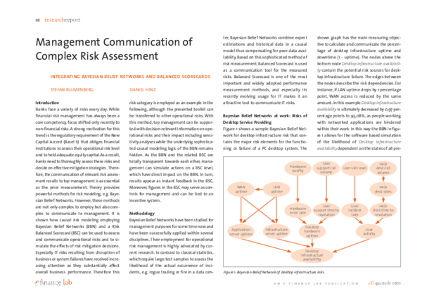 Pdf Management Communication Of Complex Risk Assessment
