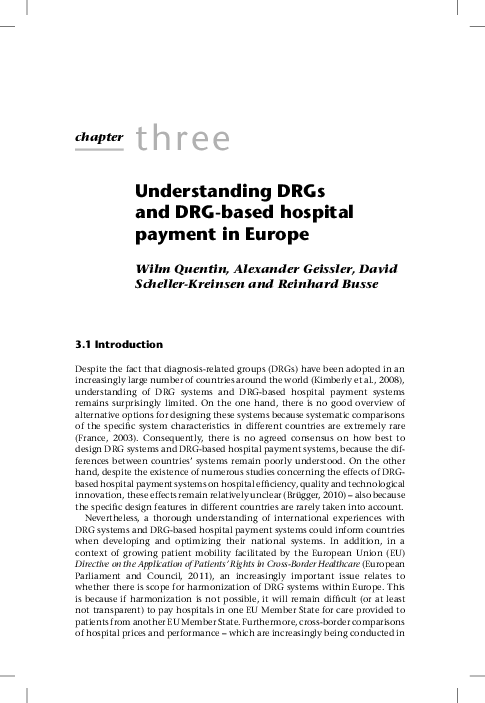 (PDF) chapter three Understanding DRGs and DRG-based hospital payment ...