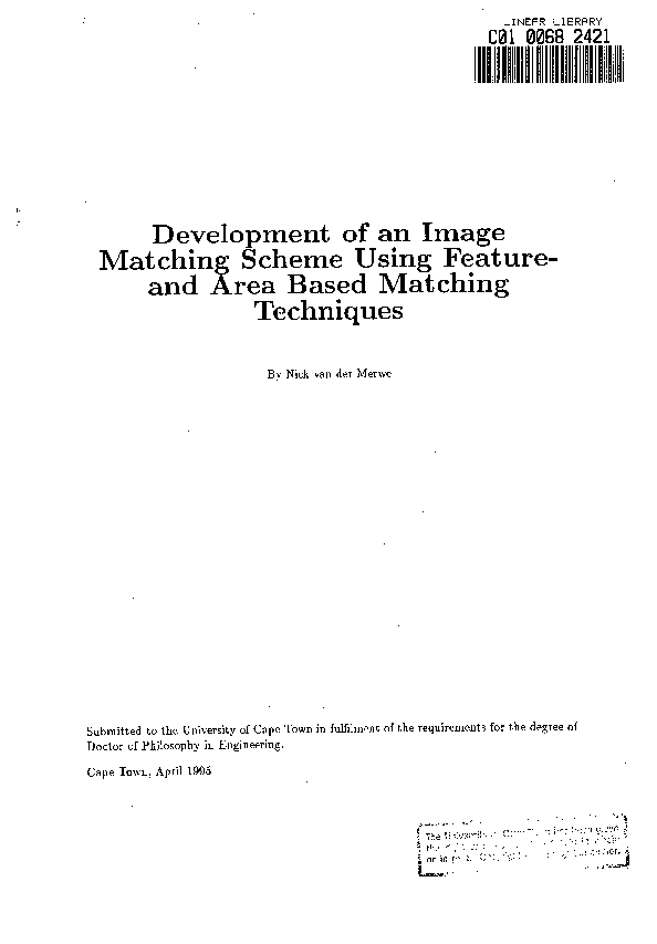 (PDF) Development of an image matching scheme using feature- and area ...