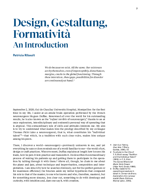 (PDF) Design, Gestaltung, Formatività. An Introduction