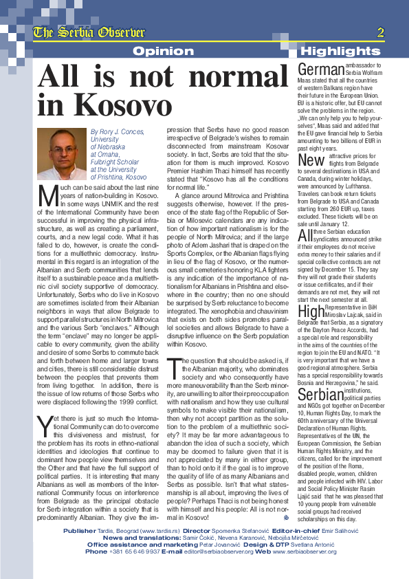 (PDF) All in Not Normal in Kosovo