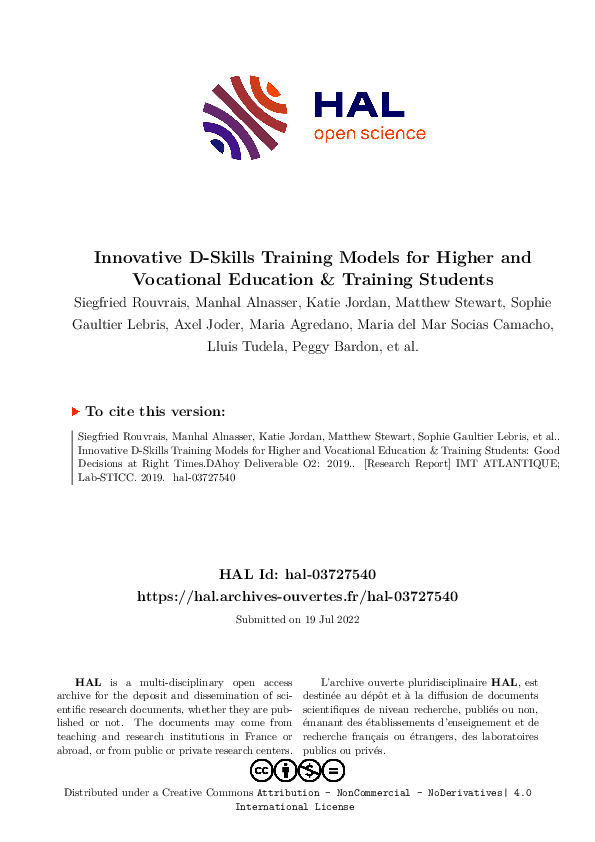 (PDF) Innovative D-Skills Training Models for Higher and Vocational ...