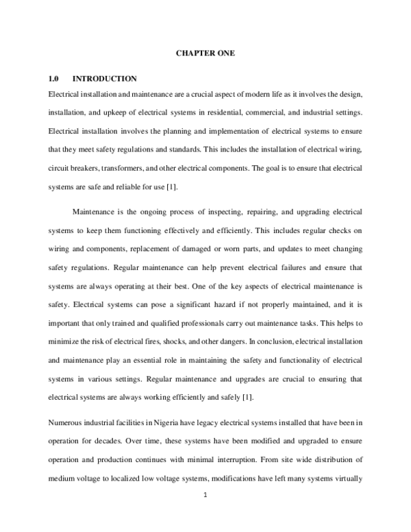 (PDF) Electrical Installation and Maintenance