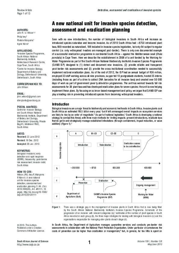 (PDF) A new national unit for invasive species detection, assessment and eradication planning ...