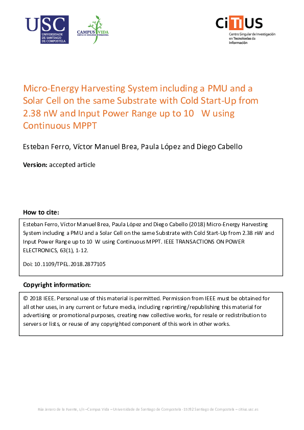 (PDF) Micro-Energy Harvesting System Including a PMU and a Solar Cell ...