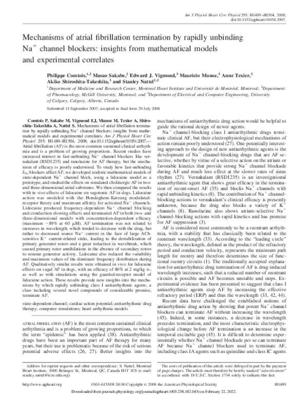 (PDF) Mechanisms of atrial fibrillation termination by rapidly ...