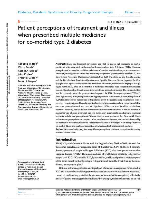 (PDF) Patient perceptions of treatment and illness when prescribed ...