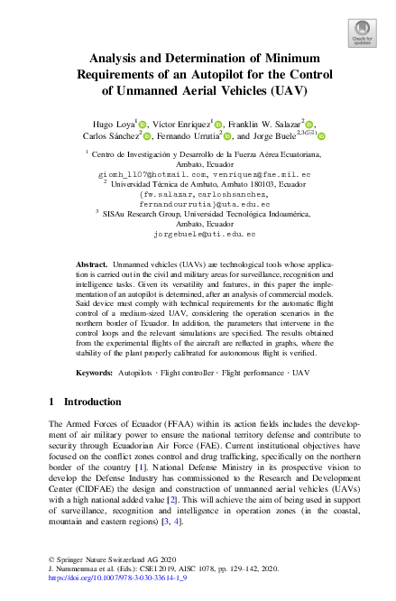 (PDF) Analysis and Determination of Minimum Requirements of an Autopilot for the Control of ...
