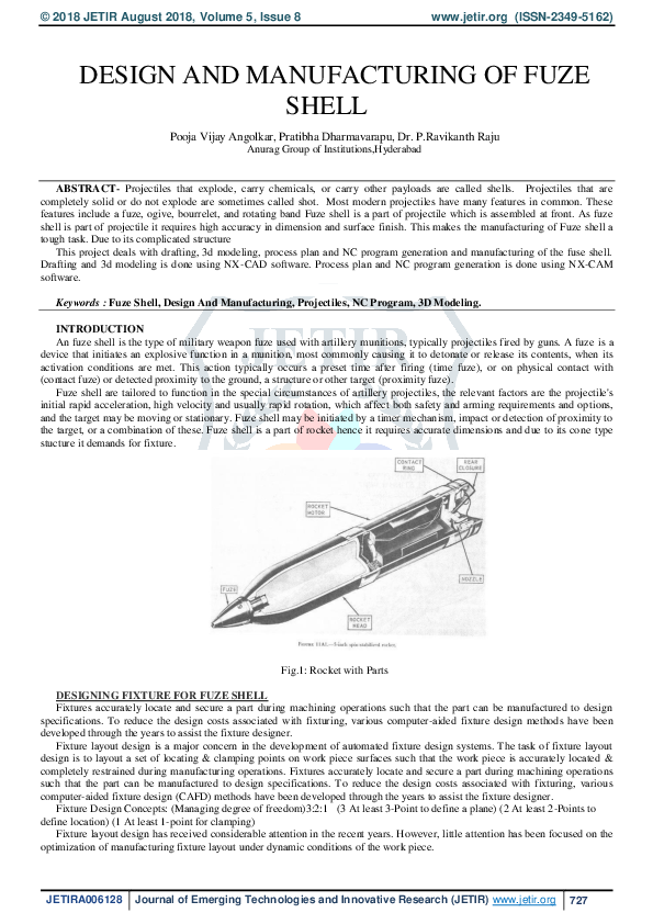 (PDF) Design and Manufacturing of Fuze Shell