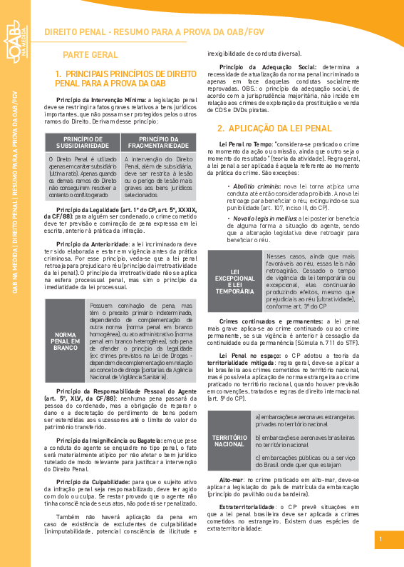(PDF) DIREITO PENAL -RESUMO PARA A PROVA DA OAB/FGV