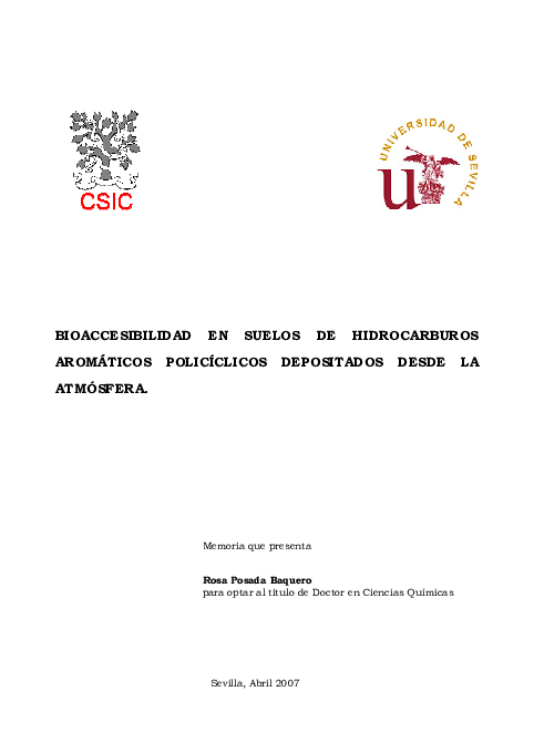 (PDF) Bioaccesibilidad en suelos de hidrocarburos aromáticos ...