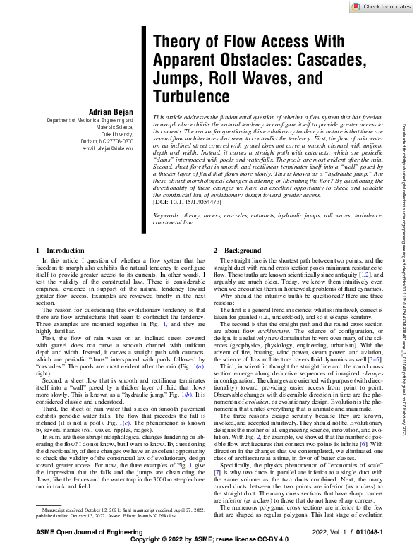 (PDF) Theory of Flow Access With Apparent Obstacles: Cascades, Jumps ...