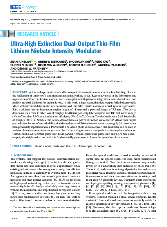 (PDF) Ultra-High Extinction Dual-Output Thin-Film Lithium Niobate ...