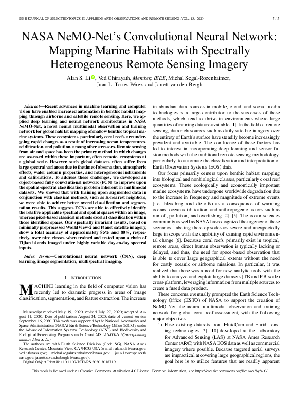 (PDF) NASA NeMO-Net's Convolutional Neural Network: Mapping Marine ...