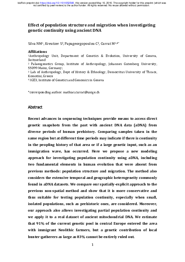 (PDF) Effect of population structure and migration when investigating ...