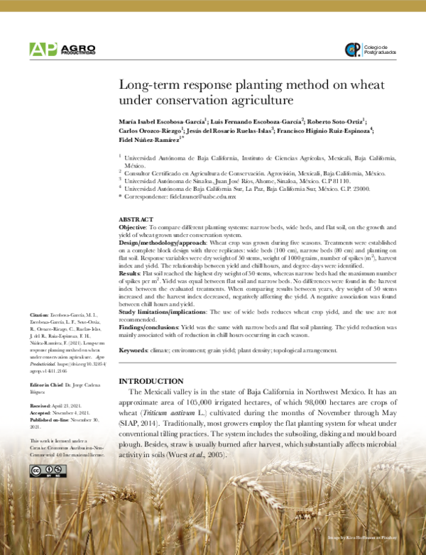 (PDF) Long-term response planting method on wheat under conservation ...