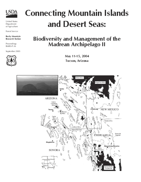 (PDF) Connecting Mountain Islands and Desert Seas: Biodiversity and ...