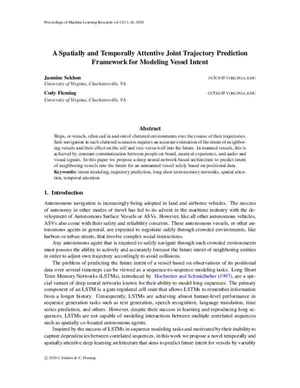 (PDF) A Spatially and Temporally Attentive Joint Trajectory Prediction Framework for Modeling ...