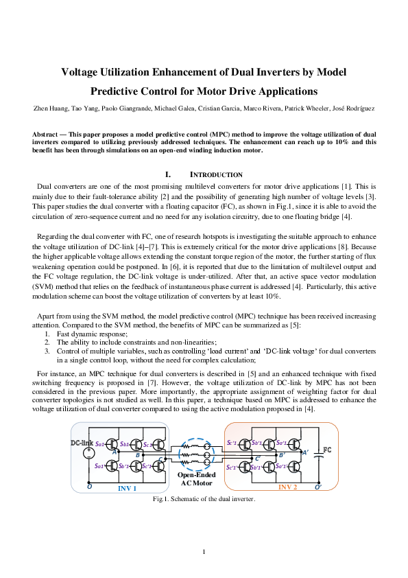 (PDF) Voltage Utilization Enhancement of Dual Inverters by Model ...