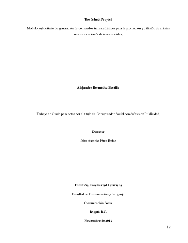 (PDF) Cita en Bermudez Bustillo Alejandro. (2012). The fishnet Project: Modelo publicitario de ...