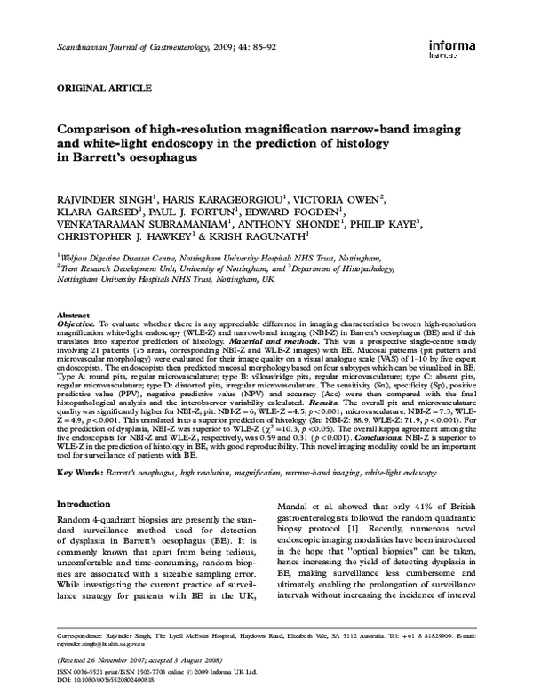 (PDF) Comparison of high-resolution magnification narrow-band imaging ...