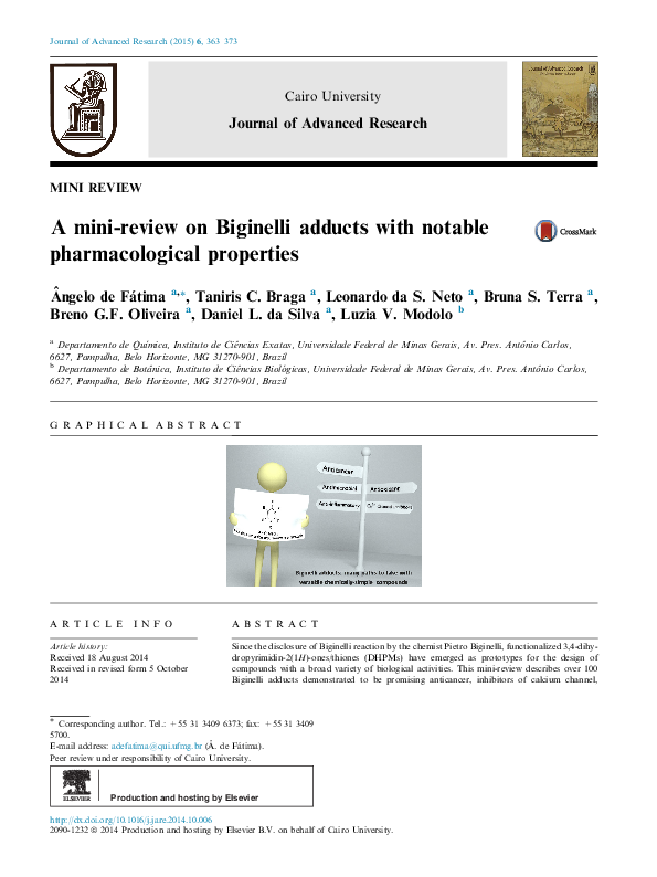 (PDF) A mini-review on Biginelli adducts with notable pharmacological ...