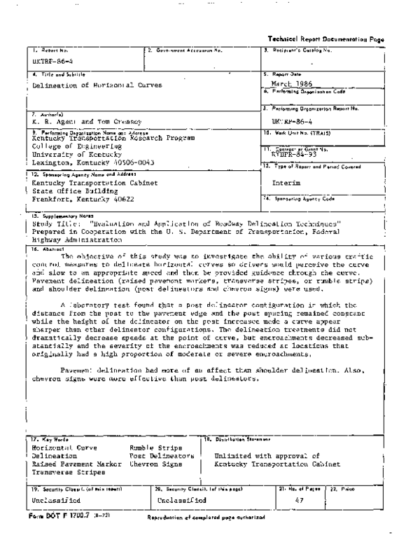 (PDF) Delineation of horizontal curves | Tom Creasey - Academia.edu