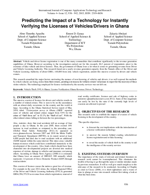 (PDF) Predicting the Impact of a Technology for Instantly Verifying the ...