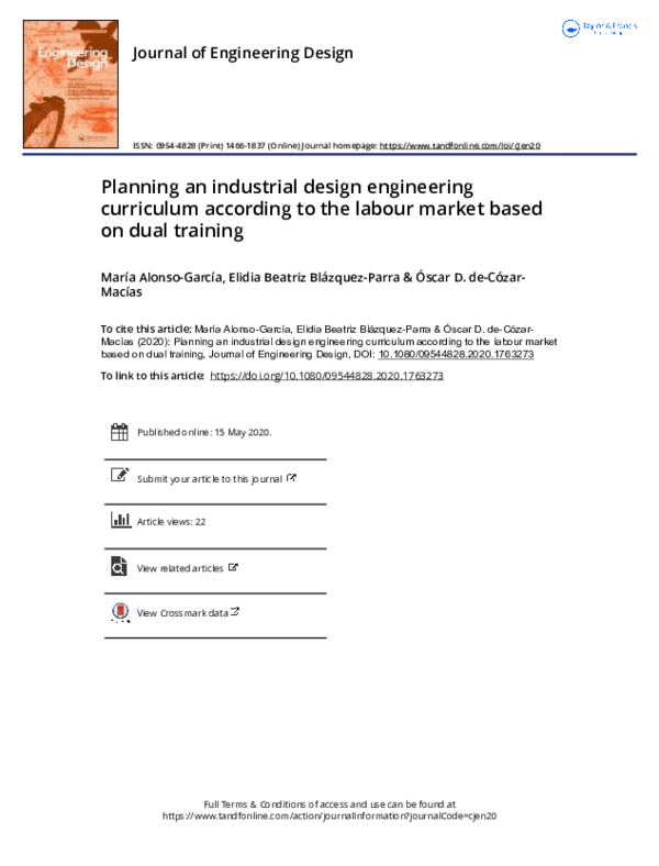 (PDF) Planning an industrial design engineering curriculum according to ...