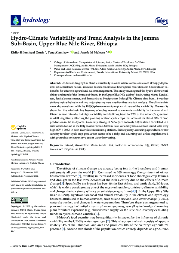 (PDF) Hydro-Climate Variability and Trend Analysis in the Jemma Sub ...