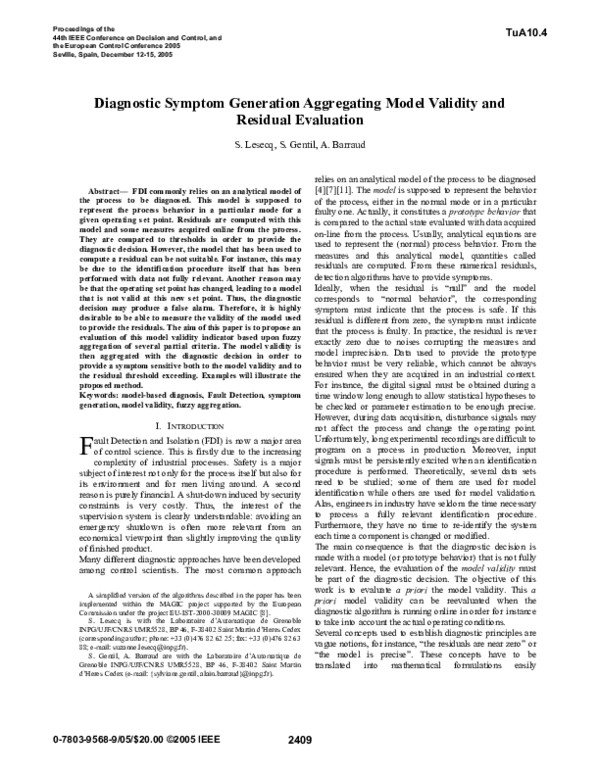 (PDF) Diagnostic Symptom Generation Aggregating Model Validity and ... (PDF) Diagnostic Symptom Generation Aggregating Model Validity and ...
