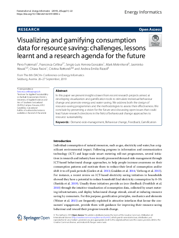 (PDF) Visualizing and gamifying consumption data for resource saving ...