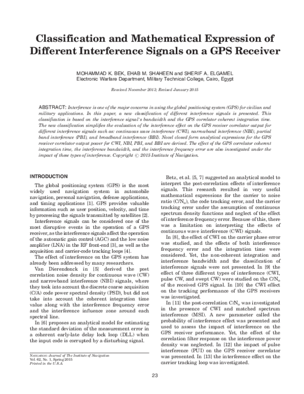 (PDF) Classification and Mathematical Expression of Different ...