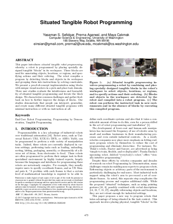 (PDF) Situated Tangible Robot Programming