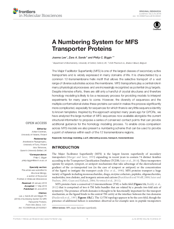 (PDF) Faculty of 1000 evaluation for A Numbering System for MFS ...