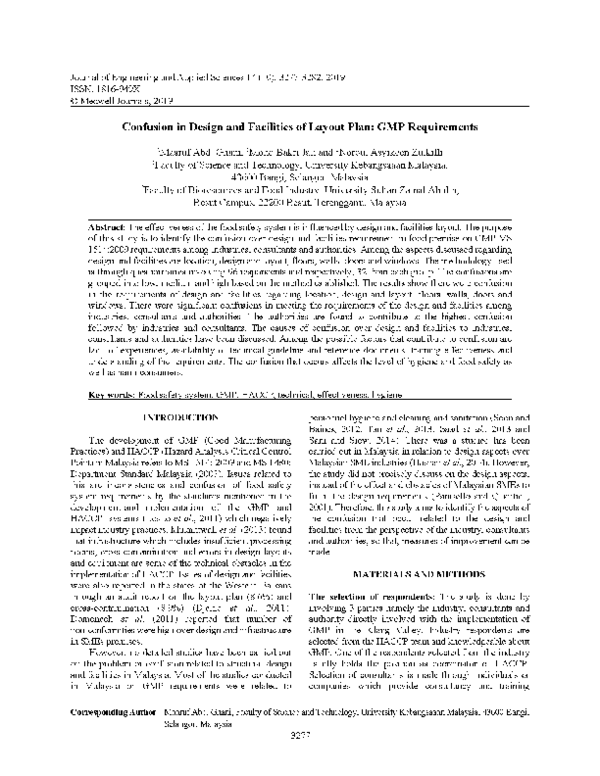 (PDF) Confusion in Design and Facilities of Layout Plan: GMP Requirements
