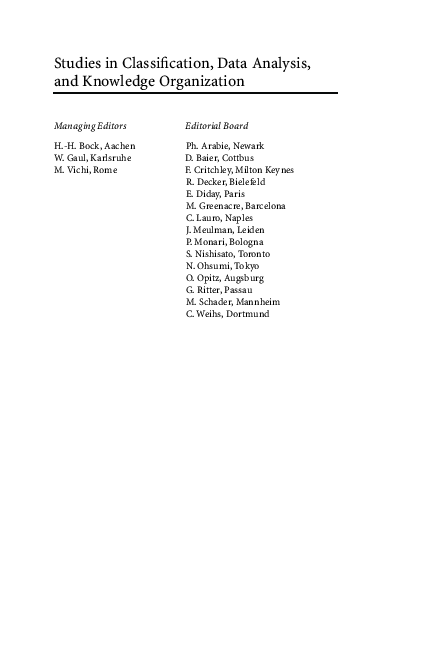 (PDF) Data Analysis, Machine Learning and Applications