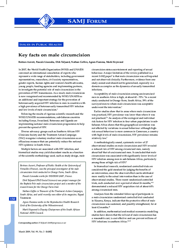 (PDF) Key facts on male circumcision | Mark Heywood - Academia.edu