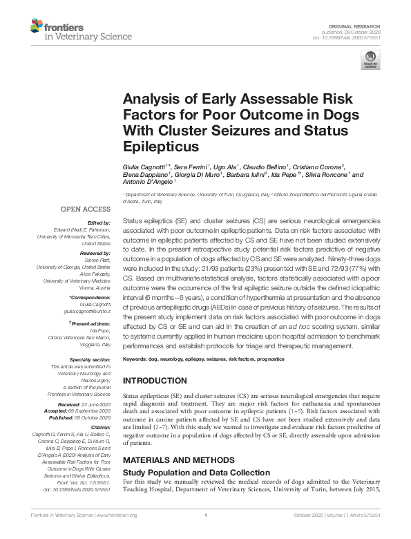 (PDF) Analysis of Early Assessable Risk Factors for Poor Outcome in ...