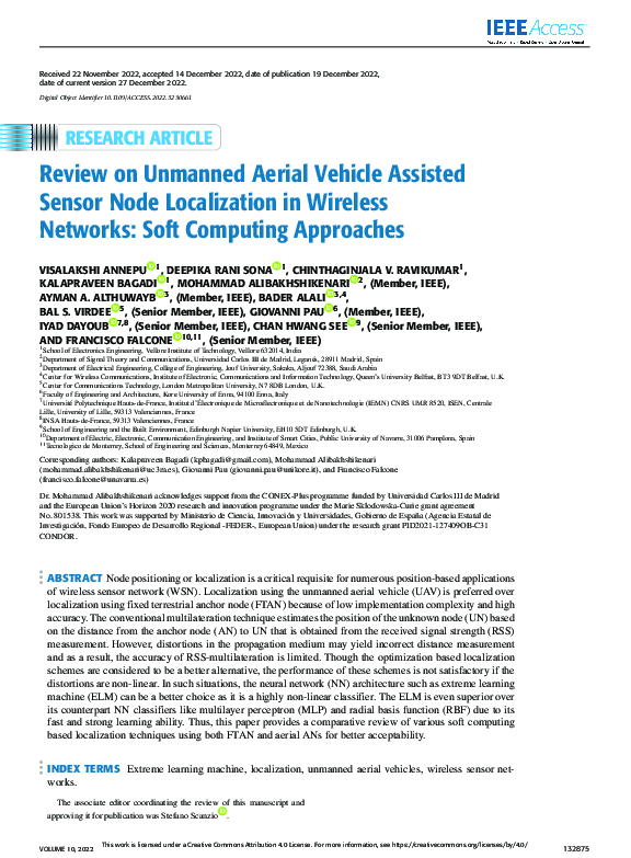 Pdf Review On Unmanned Aerial Vehicle Assisted Sensor Node Localization In Wireless Networks