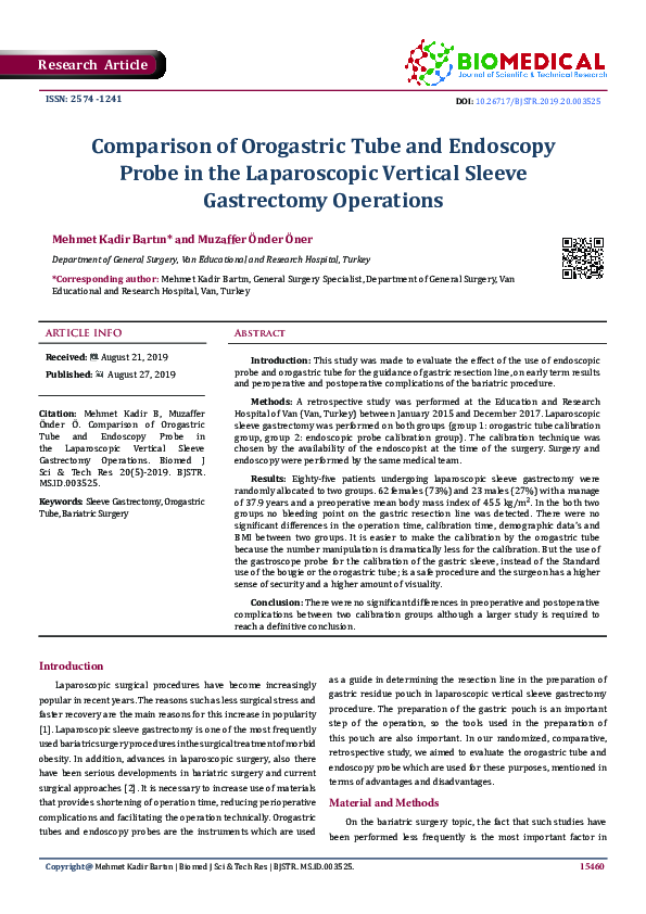 (PDF) Comparison of Orogastric Tube and Endoscopy Probe in the ...