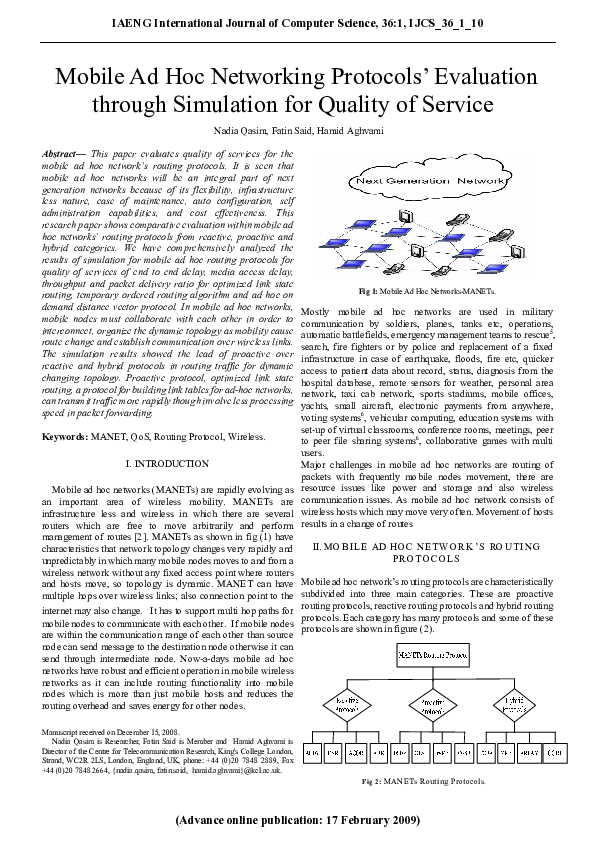 (PDF) Mobile ad hoc networking protocols' evaluation through simulation ...