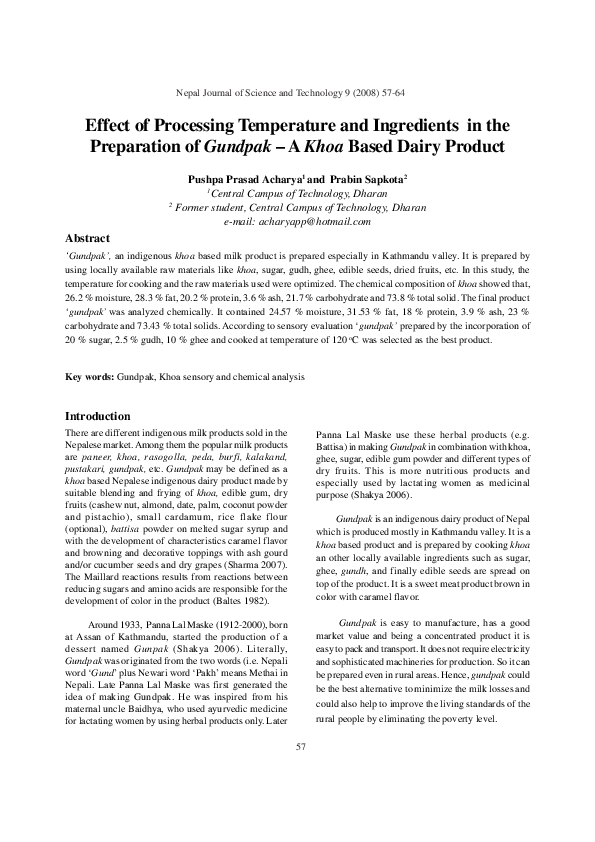 (PDF) Effect of Processing Temperature and Ingredients in the ...