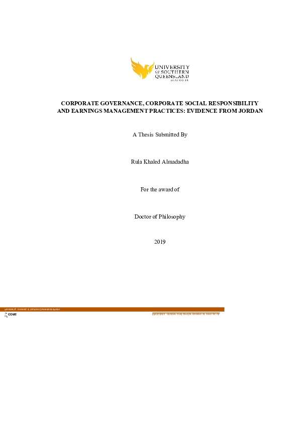 (PDF) Corporate governance, corporate social responsibility and earnings management practices ...
