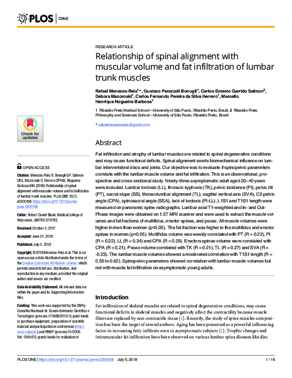 (PDF) Relationship of spinal alignment with muscular volume and fat ...